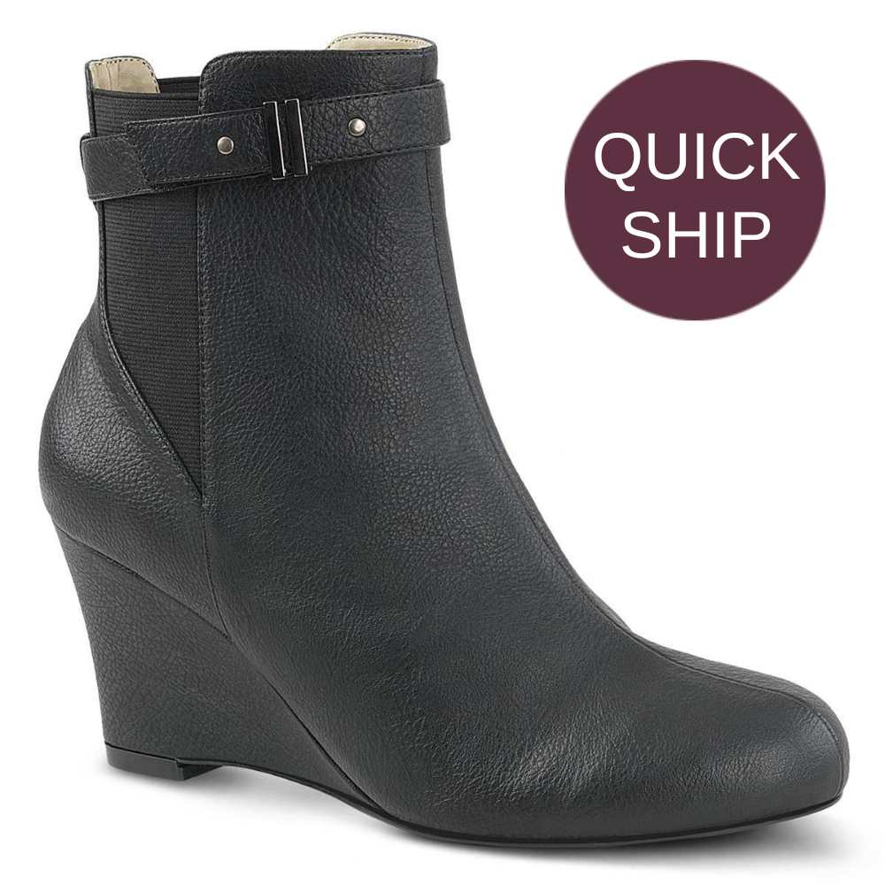 3" Wedge Ankle Boot with Buckle Up to Size 16 – Ty Style Inc.